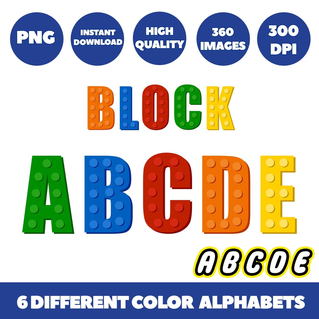 Block Alphabet Letters and Numbers SVG Font for Cricut & Silhouette and ...