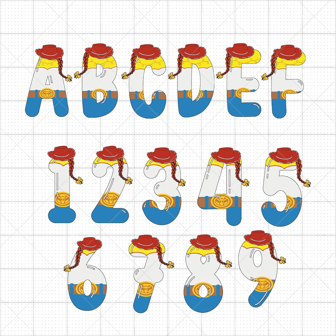 Toy Story Alphabet Letters, Printable Party Design Character, Doodle ...