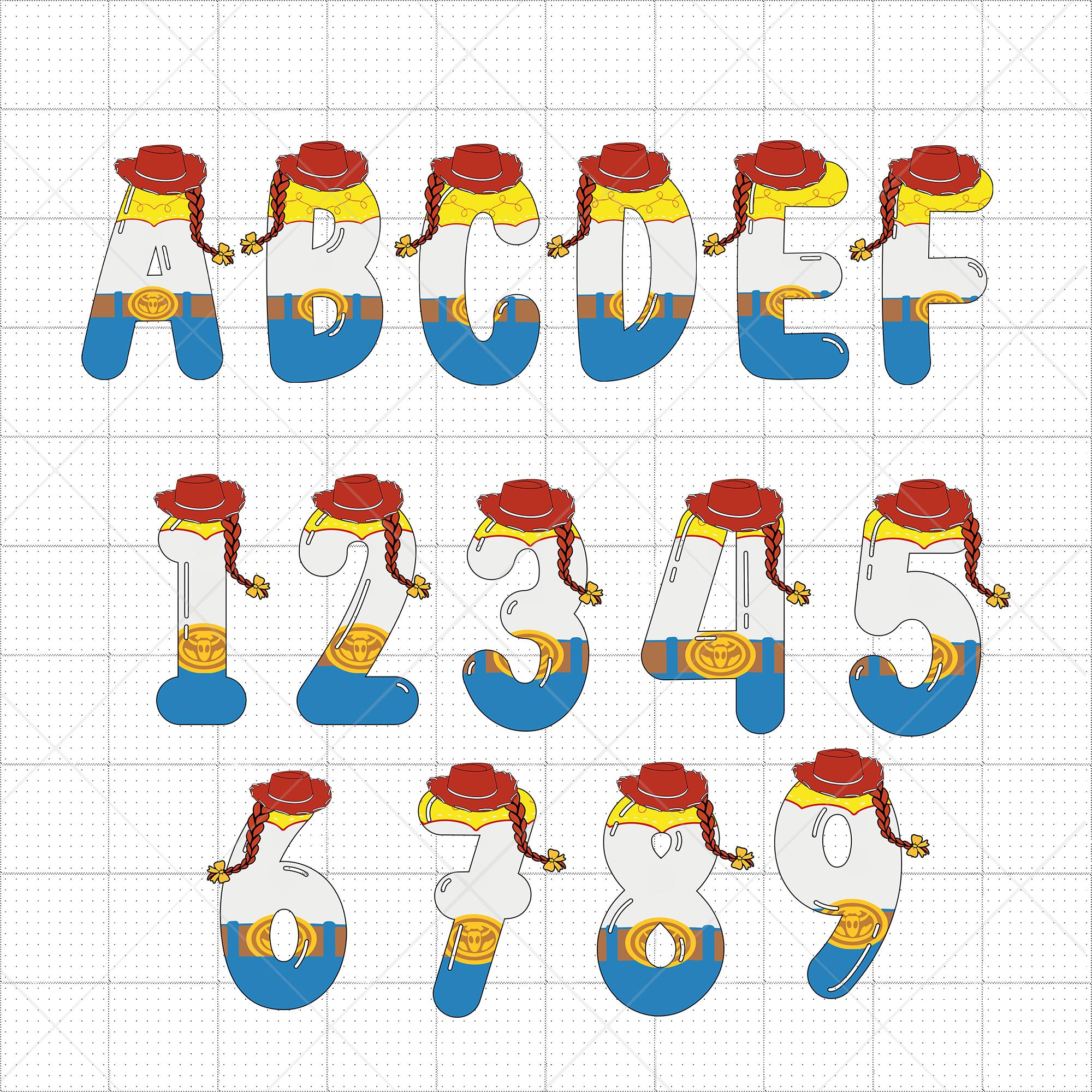 Toy Story Alphabet Letters, Printable Party Design Character, Doodle ...