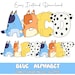 Blue Dog Friends Alphabet Letters, Digital Download Bundle, Printable ...