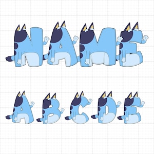 Blue Dog Friends Alphabet Letters, Digital Download Bundle, Printable ...