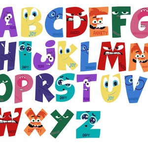 Inside Out 2 Alphabet: PNG, SVG, PDF Files (instant Download) - Etsy