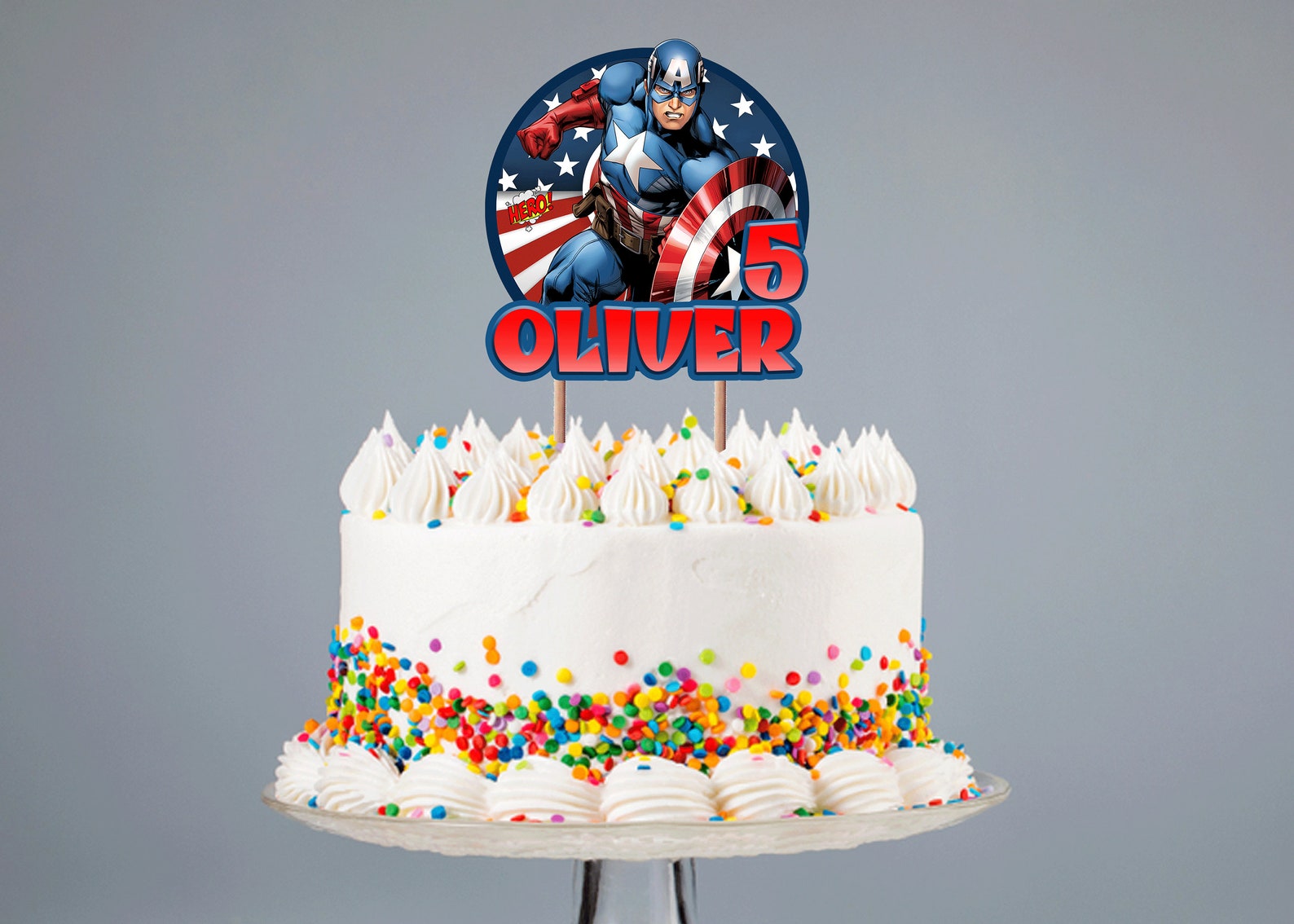 Digital File Only Printable Captain Cake Topper Captain - Etsy