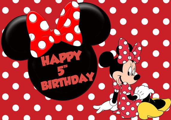 Red Minnie Mouse Birthday Wallpaper