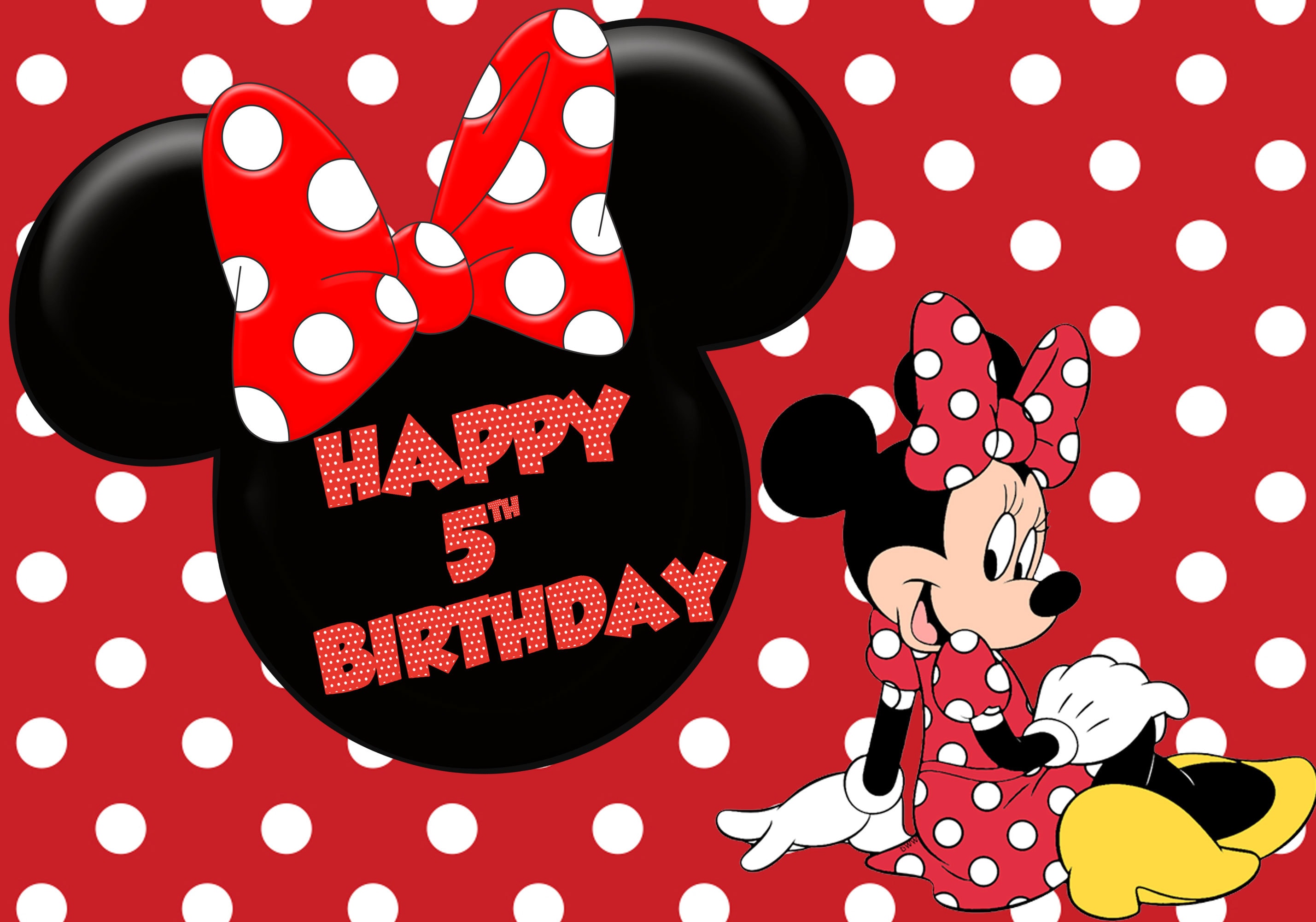 Minnie Mouse Happy Birthday Background