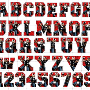 Avengers Alphabet PNG: Superhero Font (digital Download) - Etsy