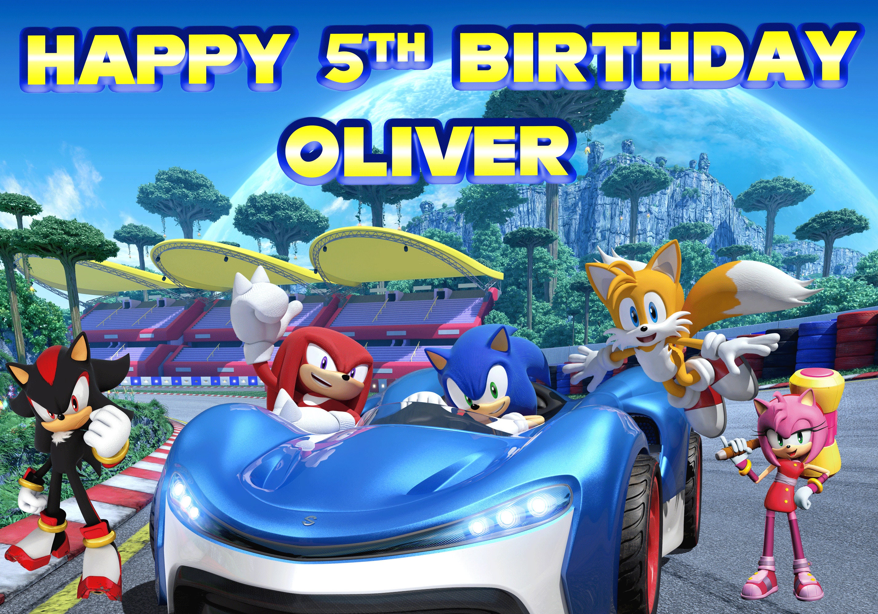 Sonic Birthday Banner Sonic Birthday Backdrop sonic Wall - Etsy UK