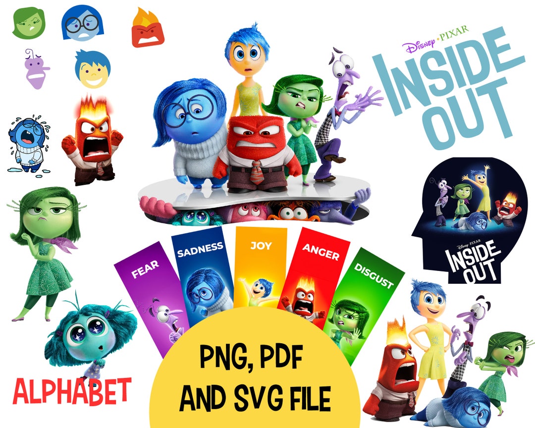 Inside Out 2 Clipart SVG PNG and PDF File, Inside Out Svg, Inside Out ...