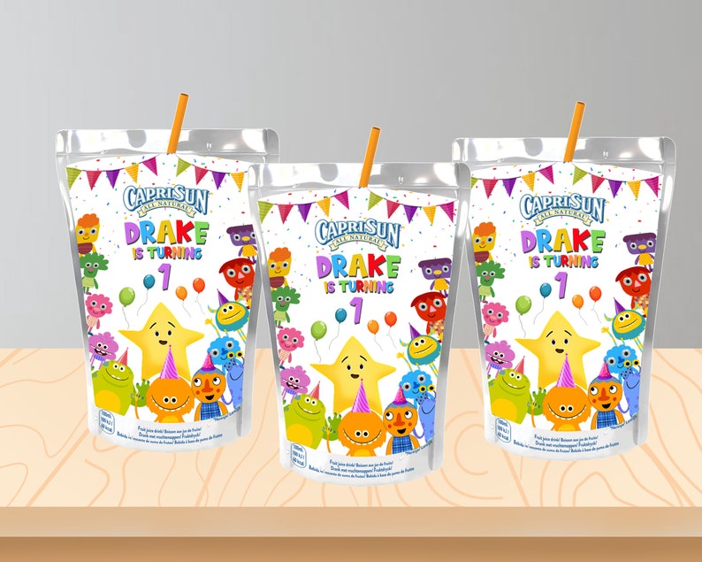 Super Simple Songs Party Supplies: Chip Bag, Water Bottle, Capri Sun ...