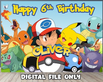 Birthday Welcome Sign, Charizard Custom Birthday Welcome Sign ...