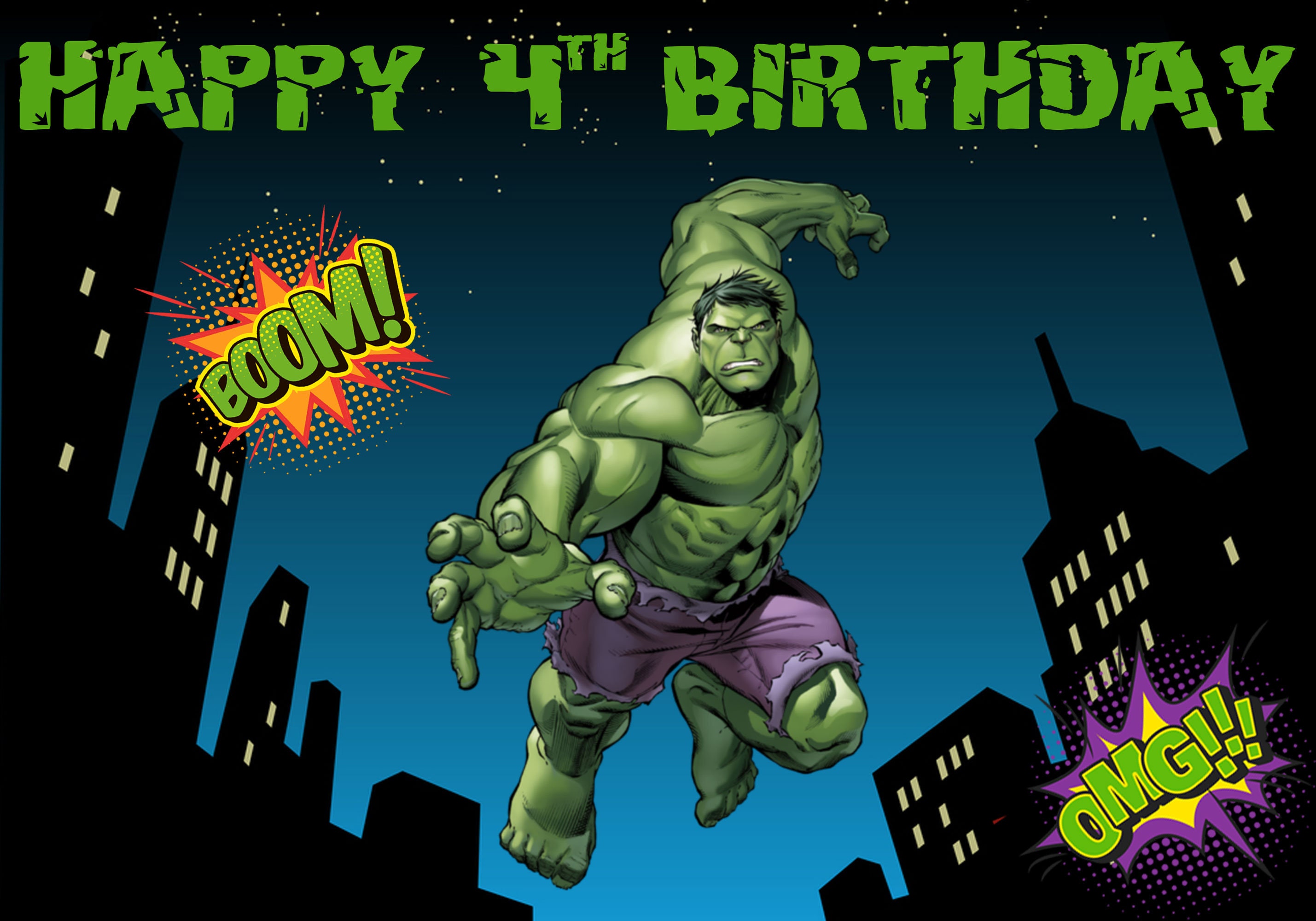 Hulk Birthday Backdrop Superhero Birthday Banner Hulk - Etsy Australia