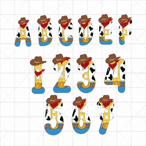 Toy Story Alphabet Letters, Printable Party Design Character, Doodle ...
