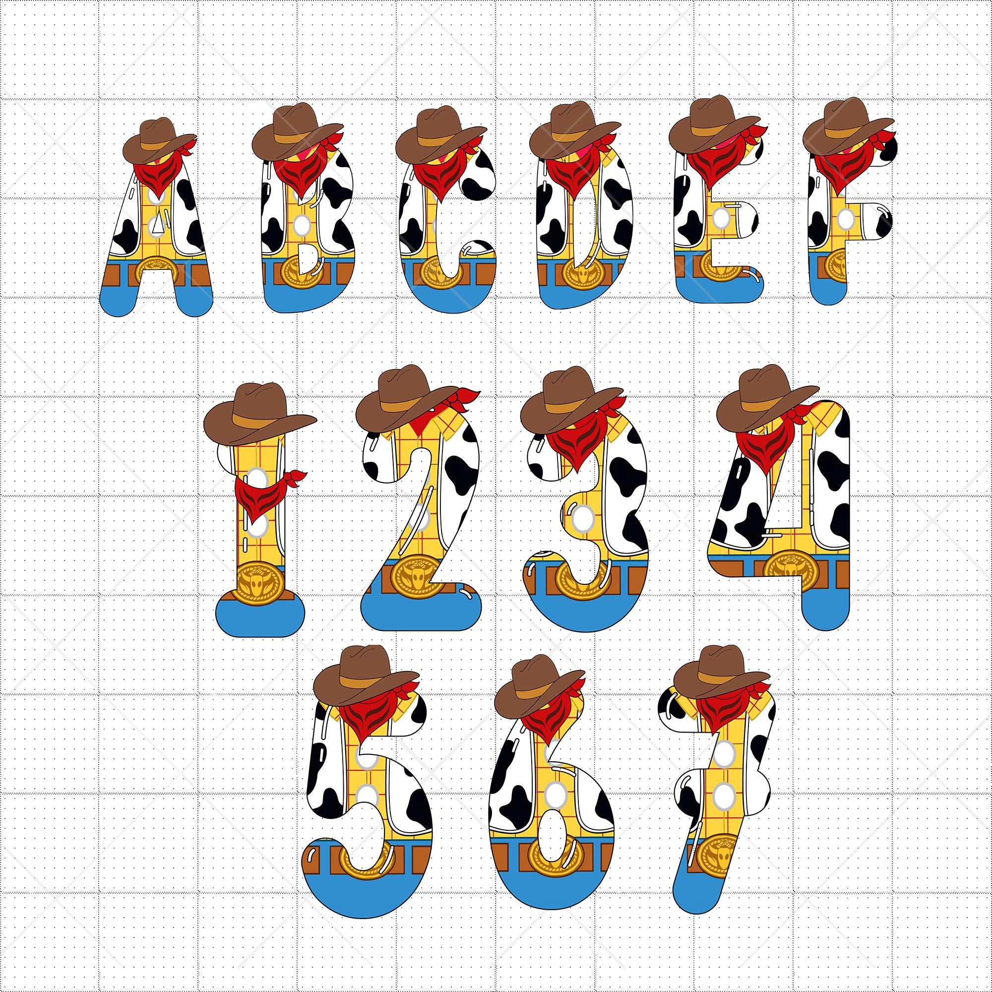 Toy Story Alphabet Letters, Printable Party Design Character, Doodle ...