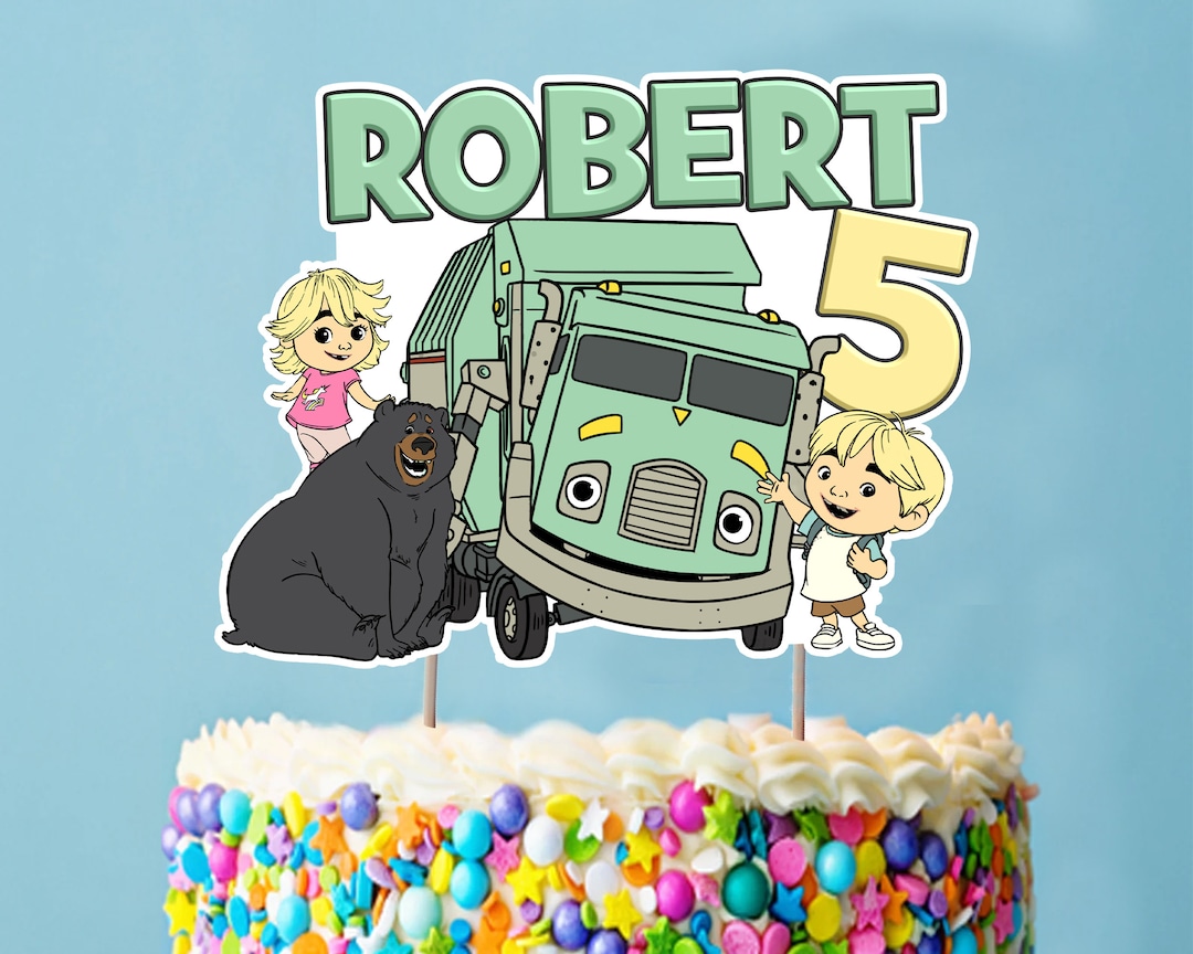 Printable Truck Cake Topper, Truck Birthday Party Cake Topper, Trucks ...