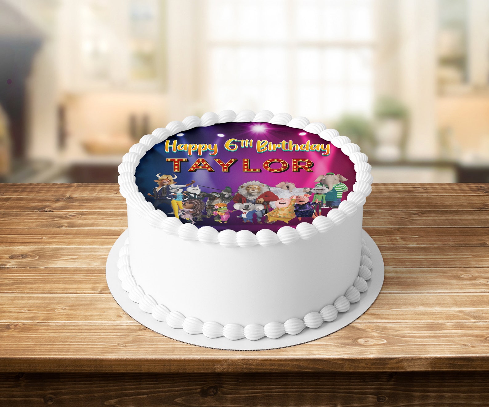 Sing 2 Personalized Edible Cake Topper Sing 2 Cake Top - Etsy