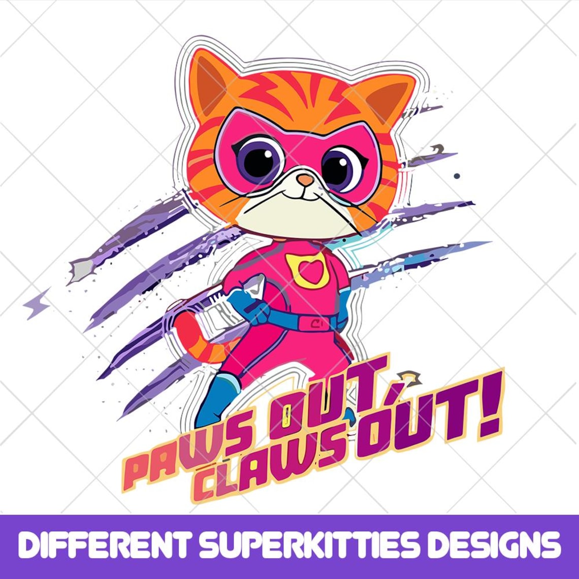 Superkitties Clipart Mega Bundle: SVG, PNG, Coloring Book (instant ...