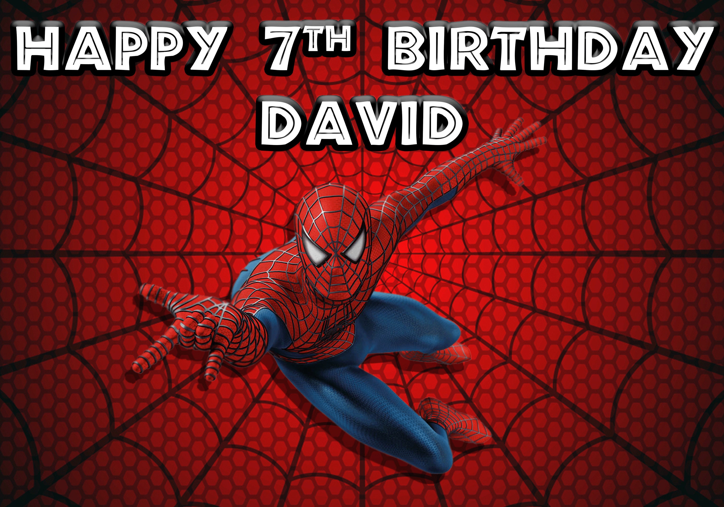 Spiderman Birthday Banner Spiderman Birthday - Etsy