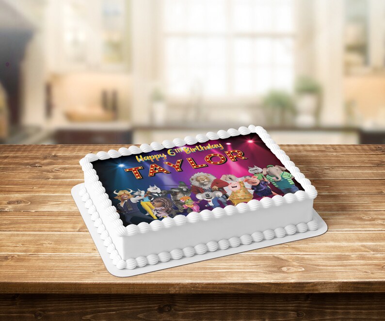 Sing 2 Personalized Edible Cake Topper Sing 2 Cake Top - Etsy