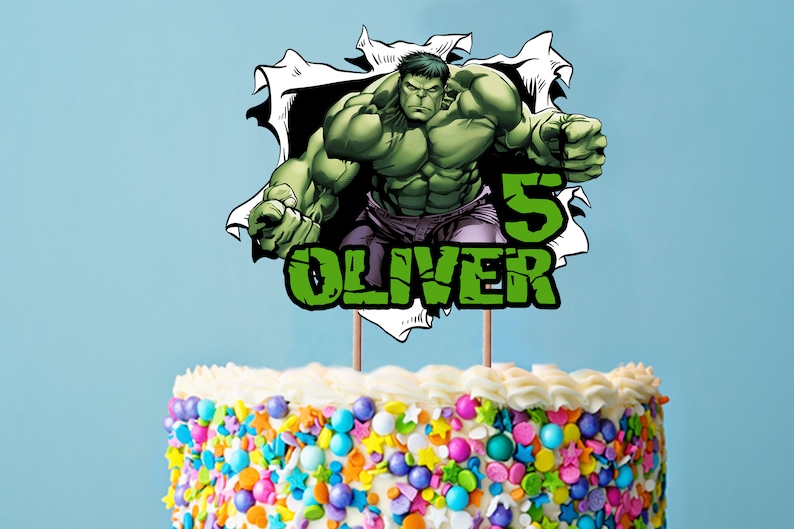 Digital File Only Printable Hulk Cake Topper Hulk Birthday - Etsy Australia