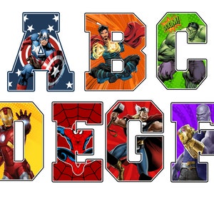 Avengers Alphabet PNG: Superhero Font (digital Download) - Etsy