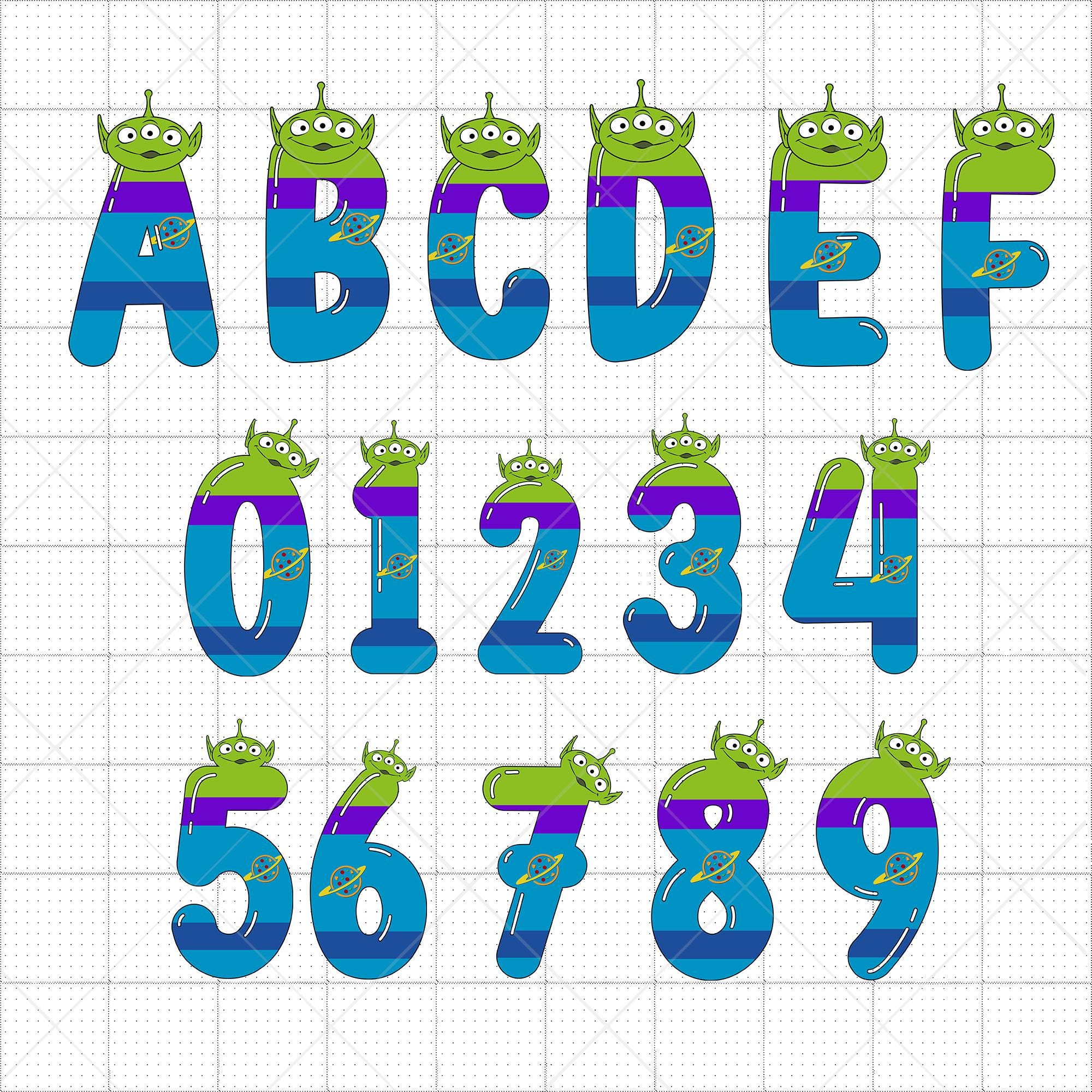 Toy Story Alphabet Letters, Printable Party Design Character, Doodle ...