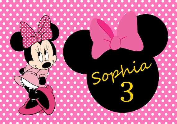 Banner Imprimible De Minnie Mouse