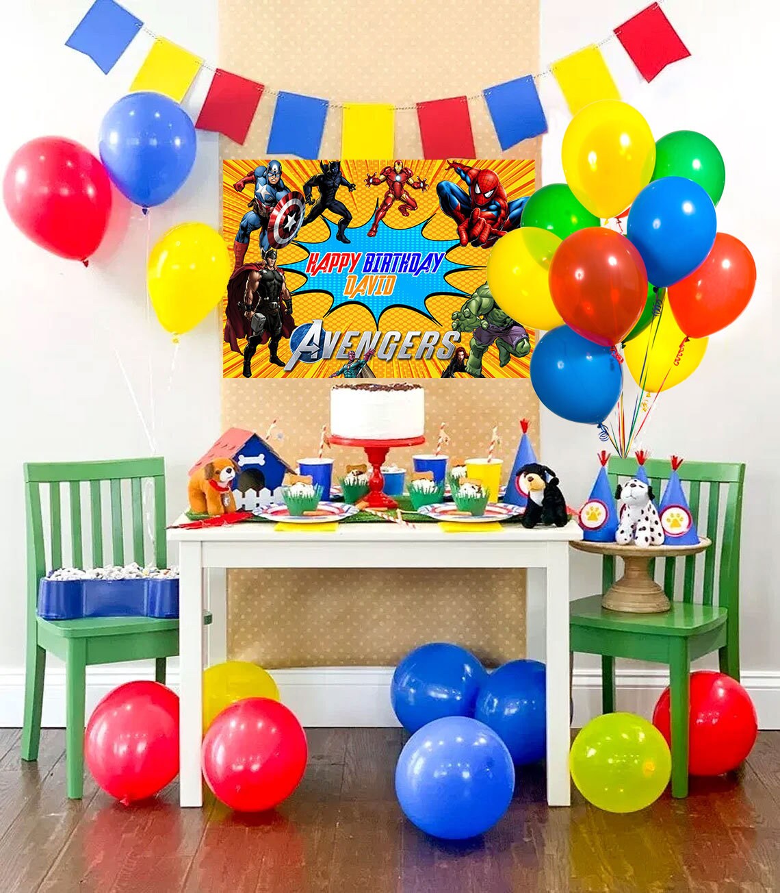 Avengers Birthday Backdrop Superhero Birthday Banner Avengers - Etsy