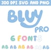 Blue Dog Alphabet With Numbers Svg, Designs Easy to Use Cartoon ...