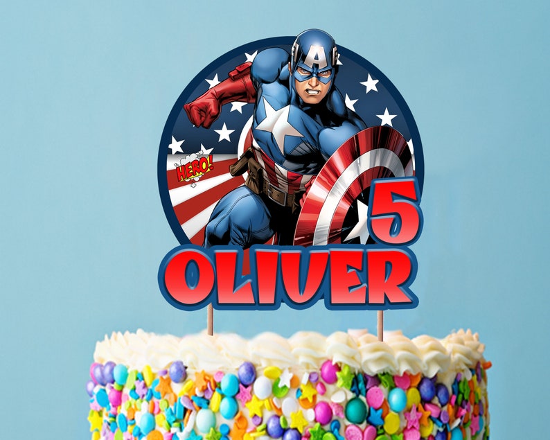 Digital File Only Printable Captain Cake Topper Captain - Etsy