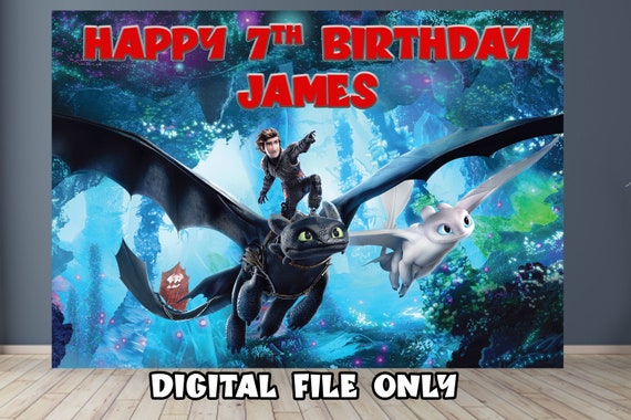 How to Train Your Dragon Birthday Banner How to Train Your - Etsy