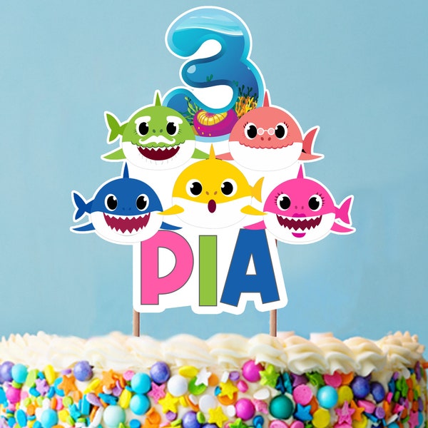 Baby Shark Cake Topper File - Etsy
