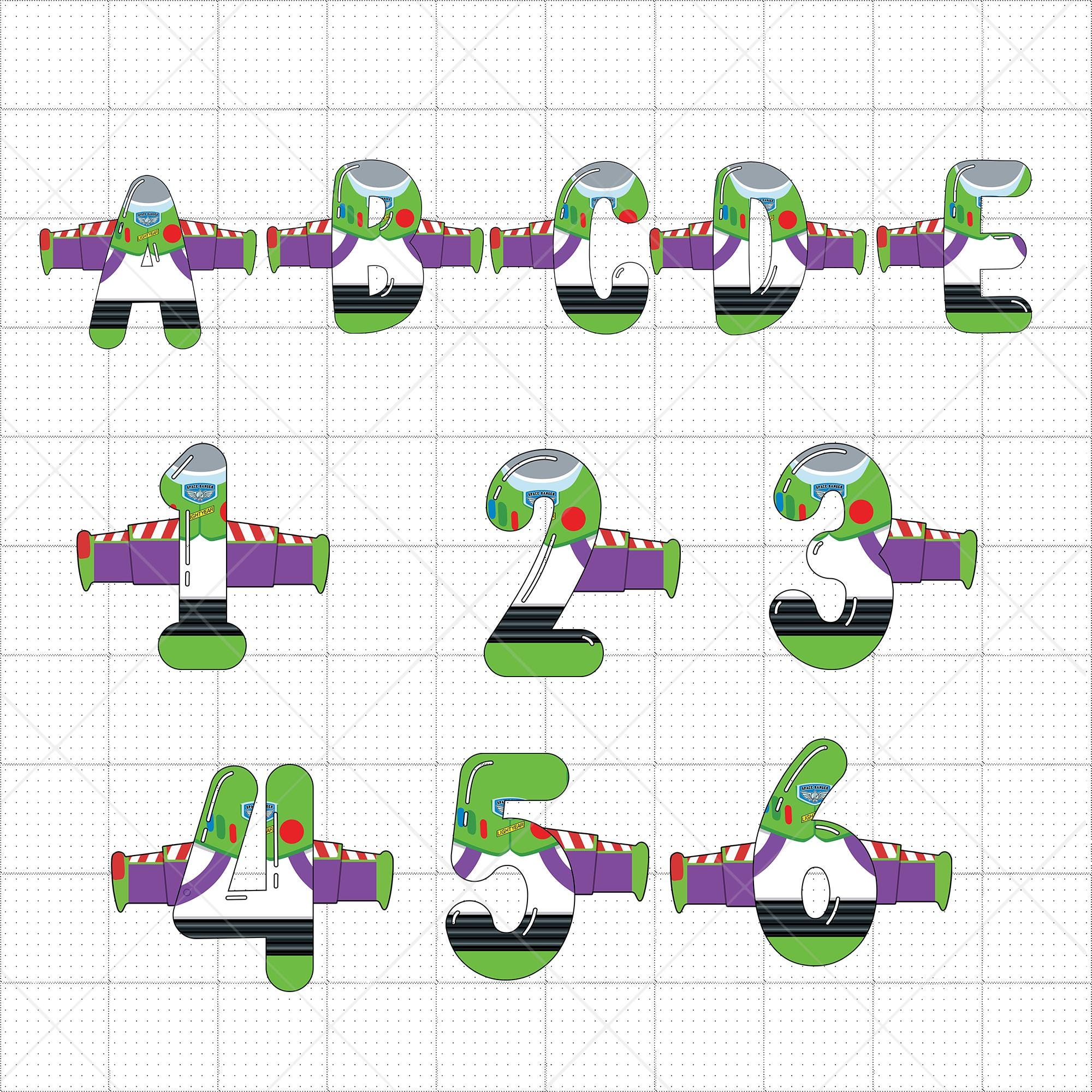 Toy Story Alphabet Letters, Printable Party Design Character, Doodle ...