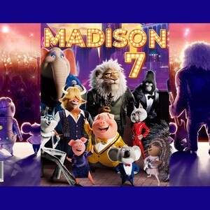 Sing 2 Party Supplies - Chip Bag, Caprisun, Water Bottle Labels ...