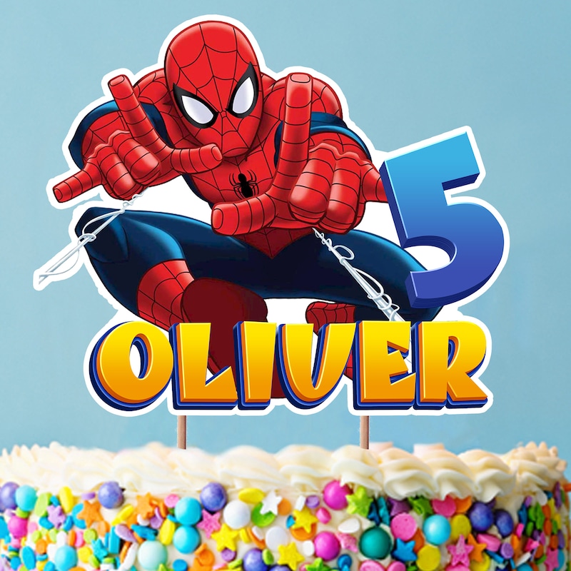 Spiderman Birthday Cake Toppers - Etsy