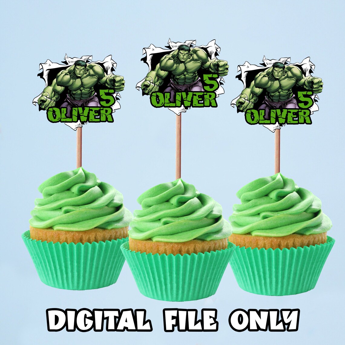 Digital File Only Printable Hulk Cake Topper Hulk Birthday - Etsy