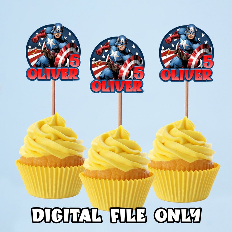 Digital File Only Printable Captain Cake Topper Captain - Etsy
