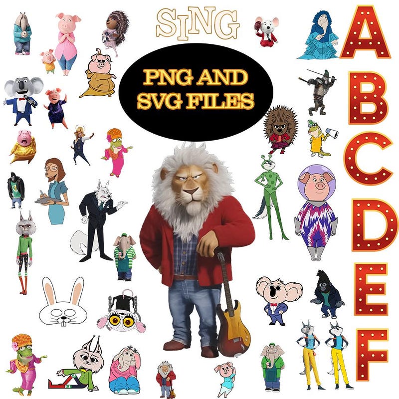 The Sing Characters Png - Etsy