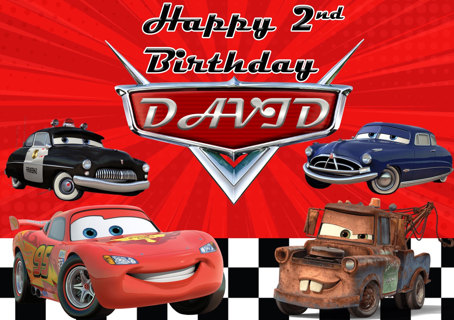 Cars Birthday Backdrop Cars Personalized Birthday - Etsy
