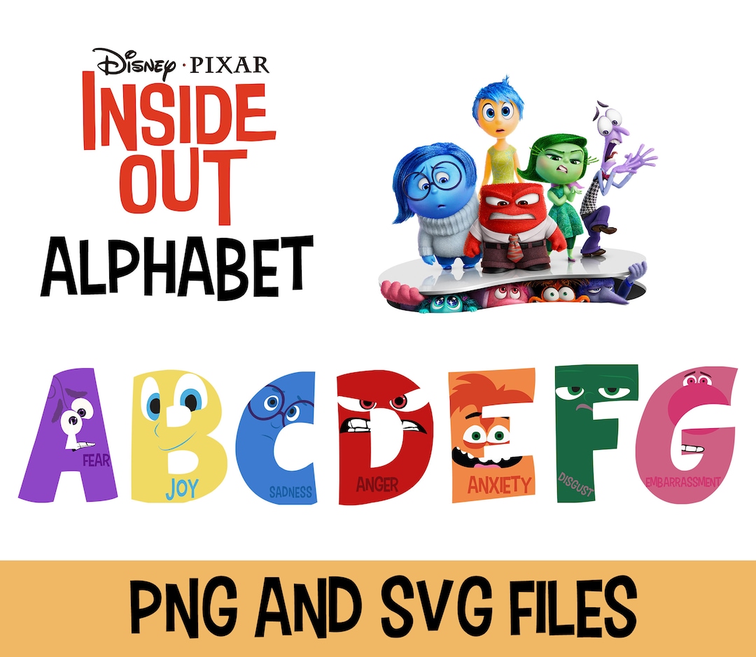 Inside Out 2 Alphabet: PNG, SVG, PDF Files (instant Download) - Etsy