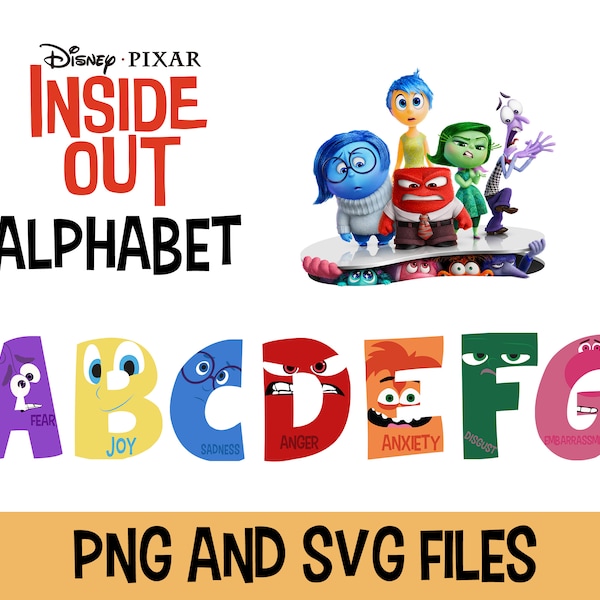 Inside Out 2 Letters Svg - Etsy