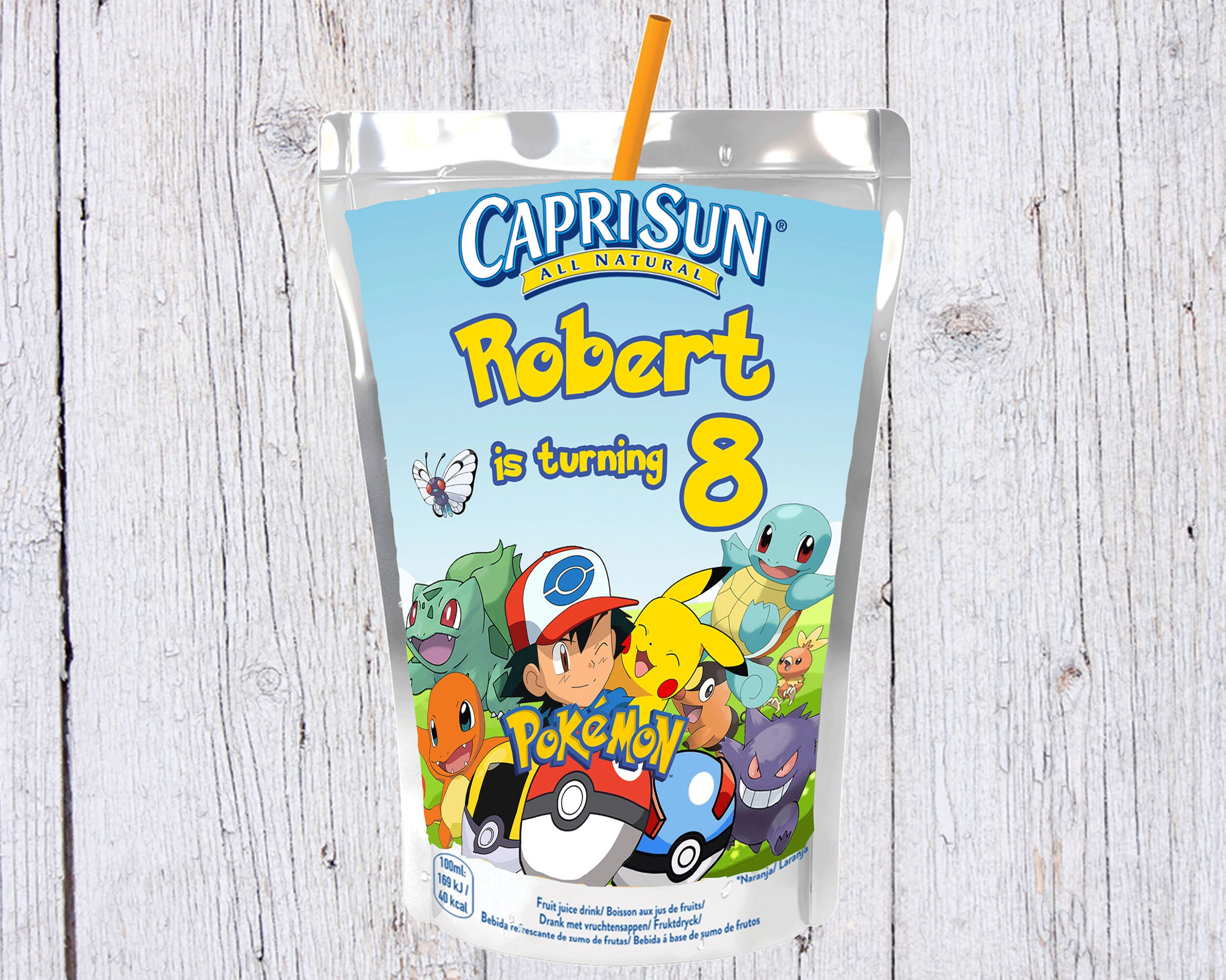 Pikachu Capri Sun Labelcaprisun Template Editable Juice - Etsy Australia