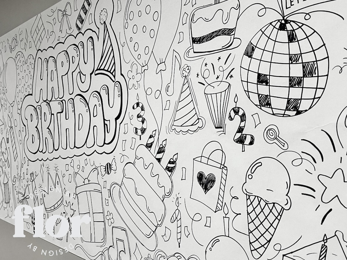Giant Coloring Sheet - Banner - Back to School Coloring Banner ...