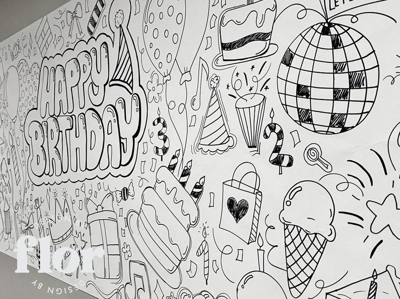 Giant Coloring Sheet - Banner - Back to School Coloring Banner ...