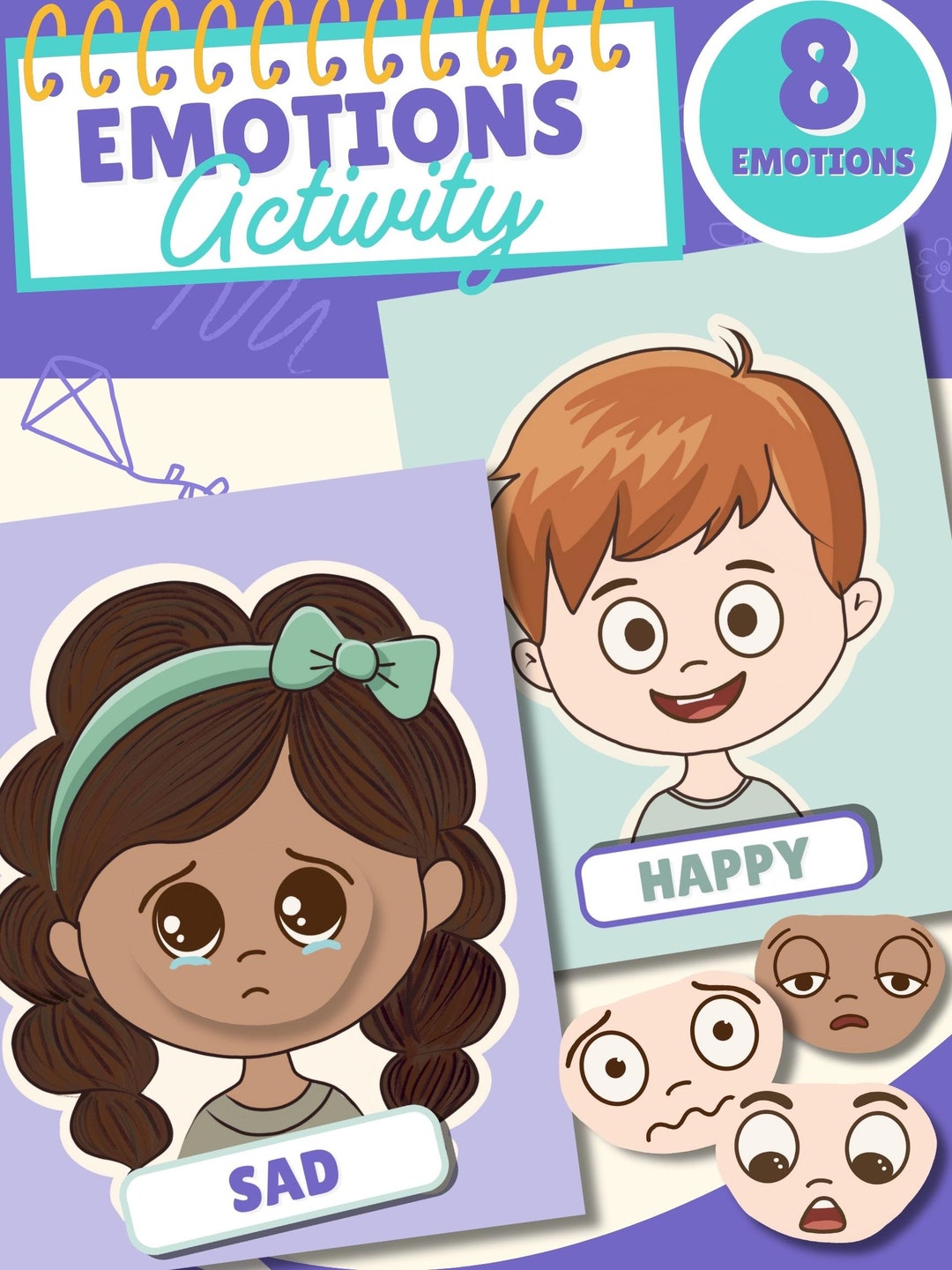 Emotions Activity for Kids, Printable, Digital Download, Busy Book ...