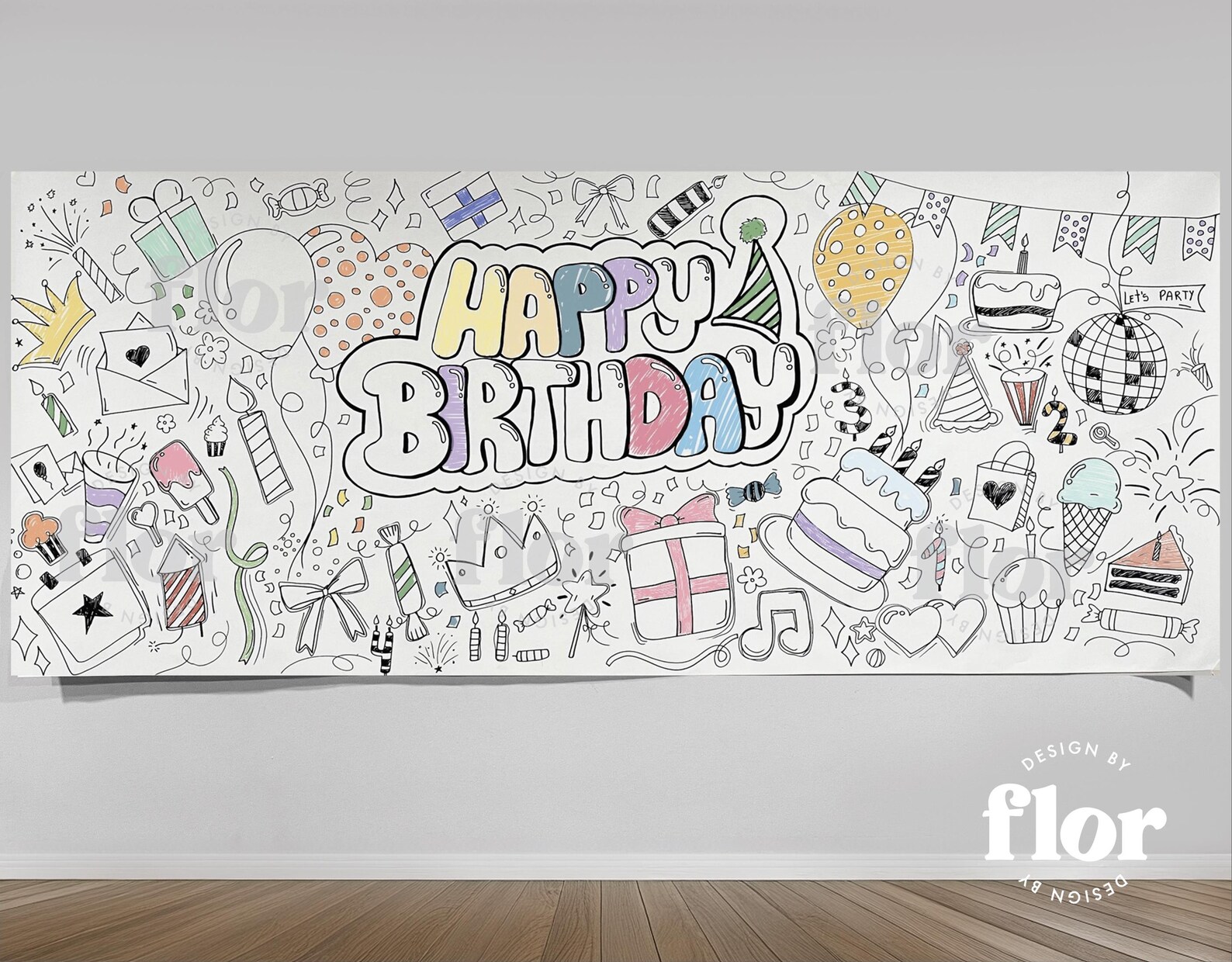 Giant Coloring Sheet - Banner - Back to School Coloring Banner ...
