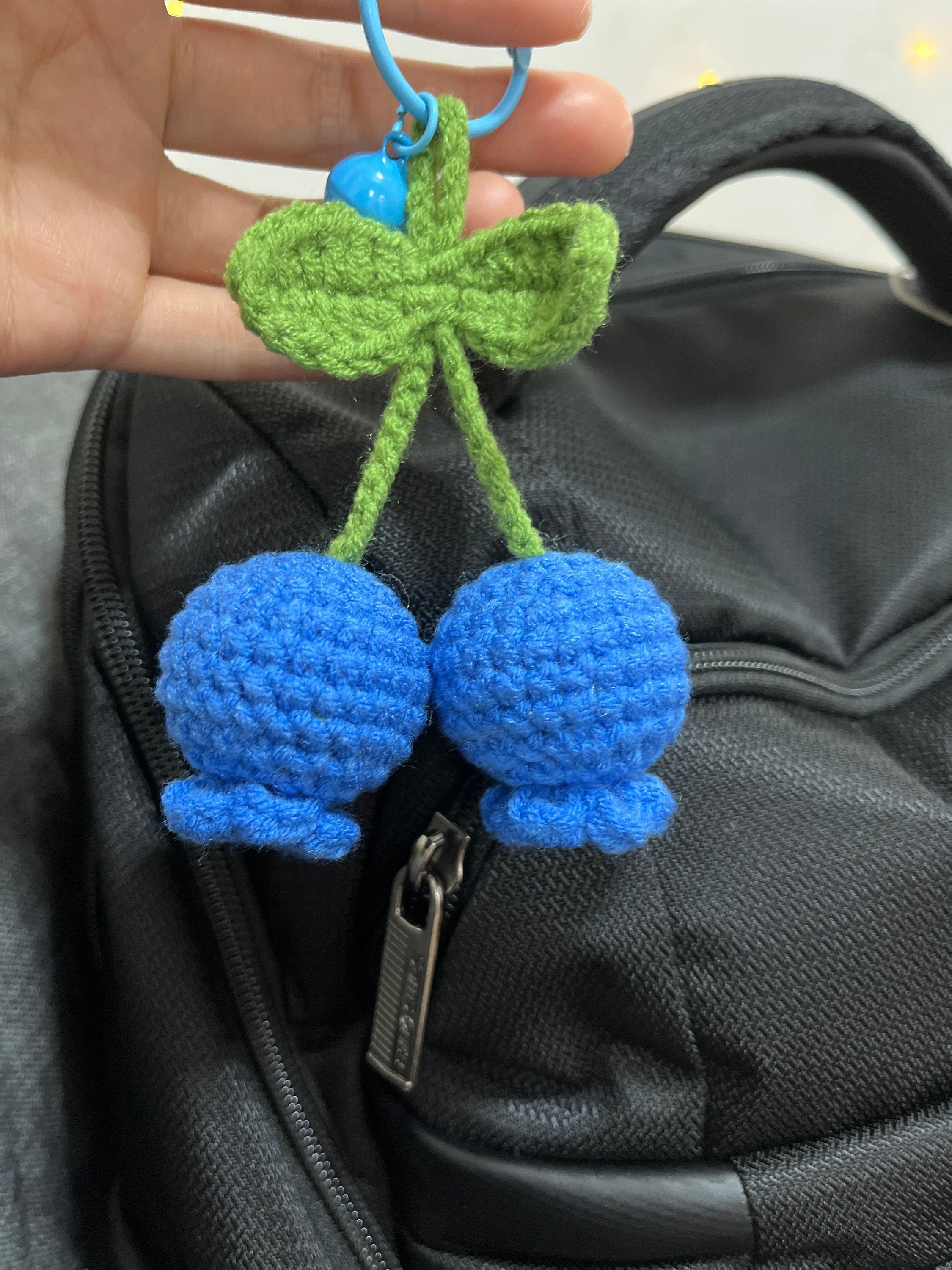 Handmade Blueberry Bag Charm//cute Fruit Keychain//mini Blueberry// 1 ...