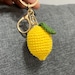 Handmade Crochet Mini Lemon Keychain / Mini Cute Lemon Bag Charm ...