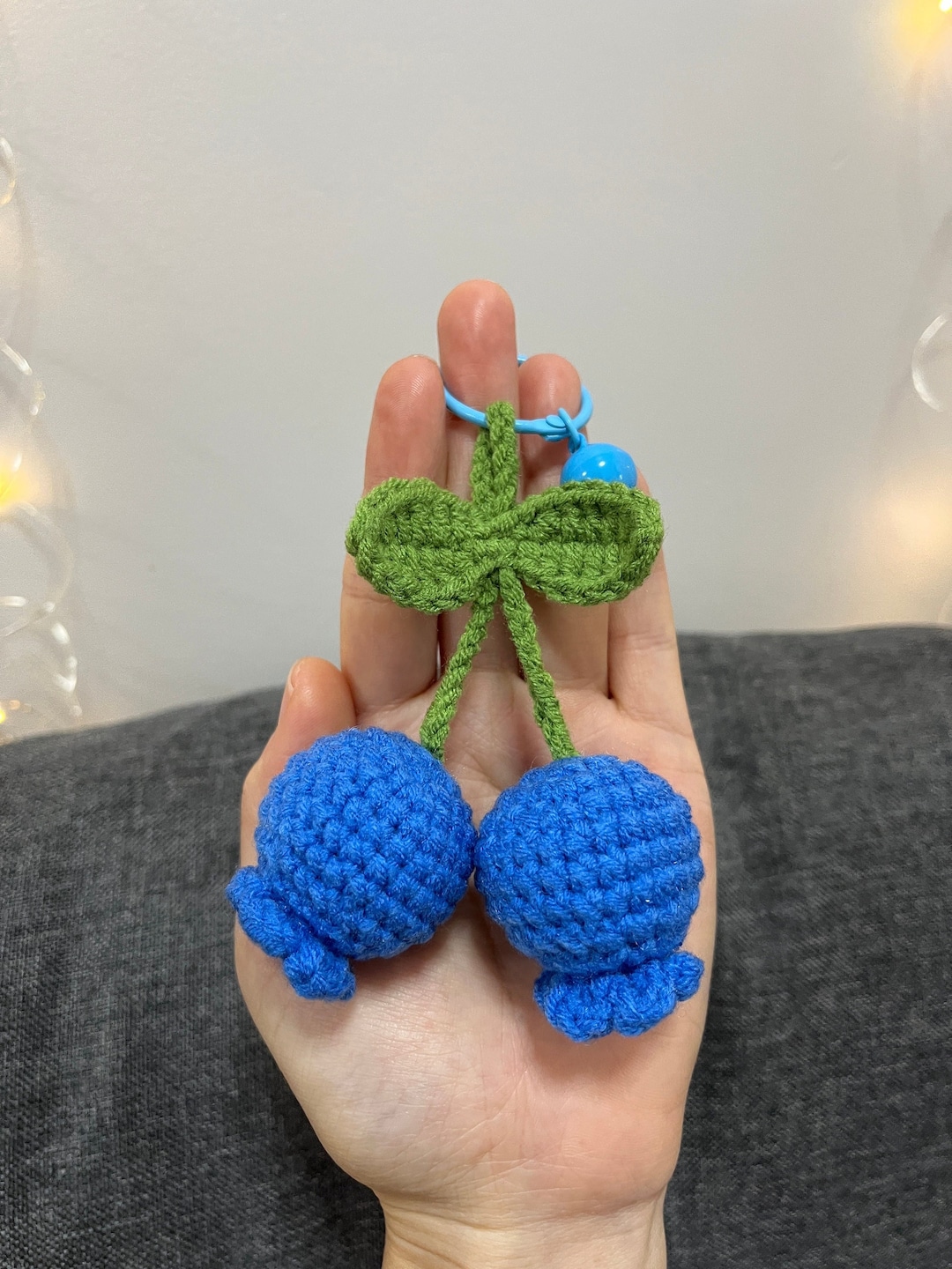Handmade Blueberry Bag Charm//cute Fruit Keychain//mini Blueberry// 1 ...