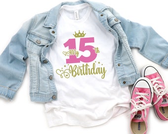 15th Birthday Tshirt - Etsy