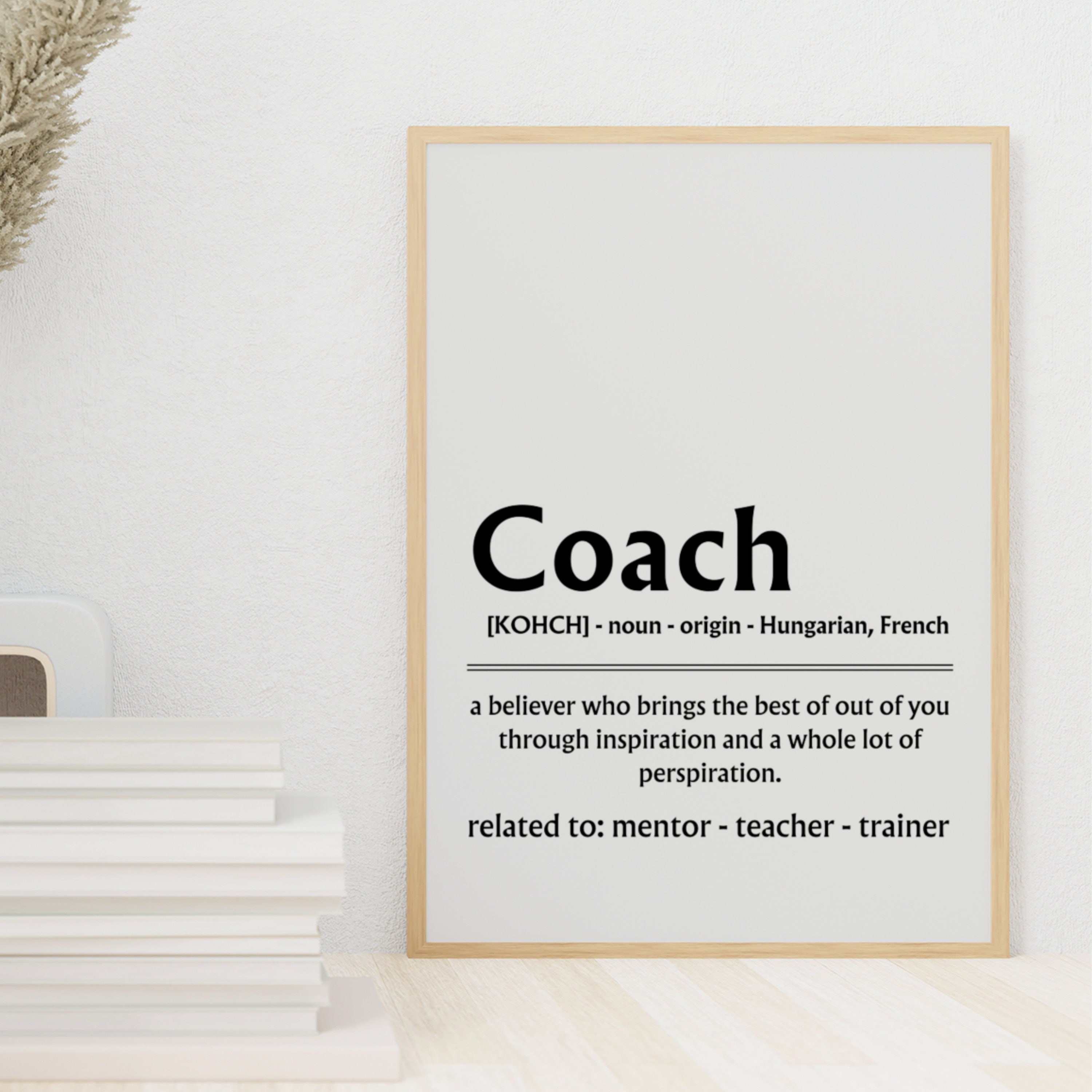 Coach Definition Print: Instructor, Trainer Gift (digital Download) - Etsy